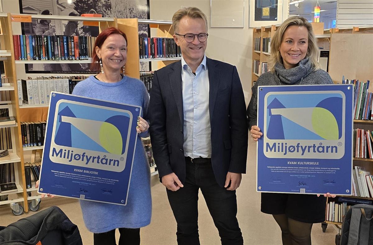 Kvam kulturskule og Kvam bibliotek er miljøfyrtårn-sertifisert ...